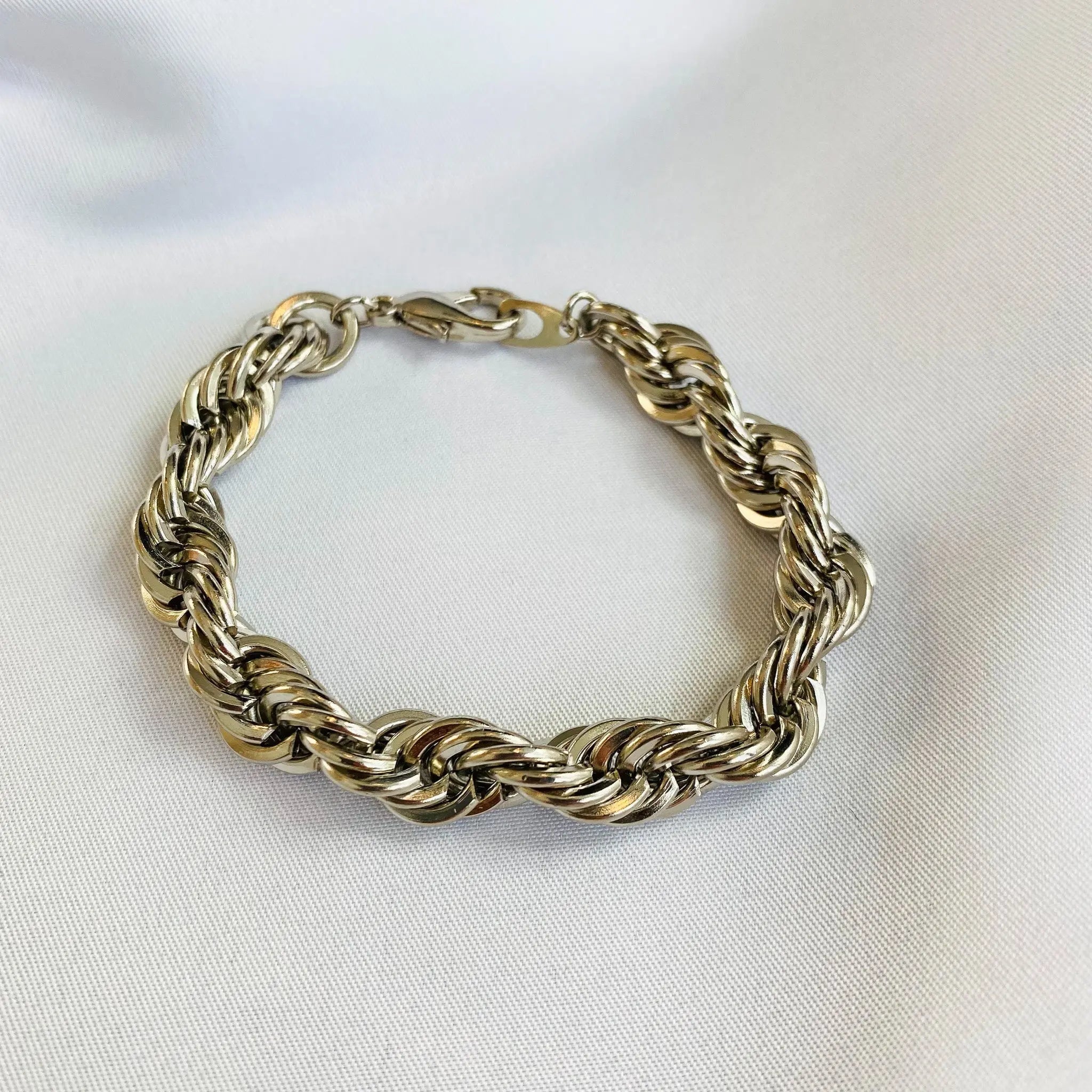 Vintage Silver plated 1980s Rope Bracelet (Dead-stock Collection ...