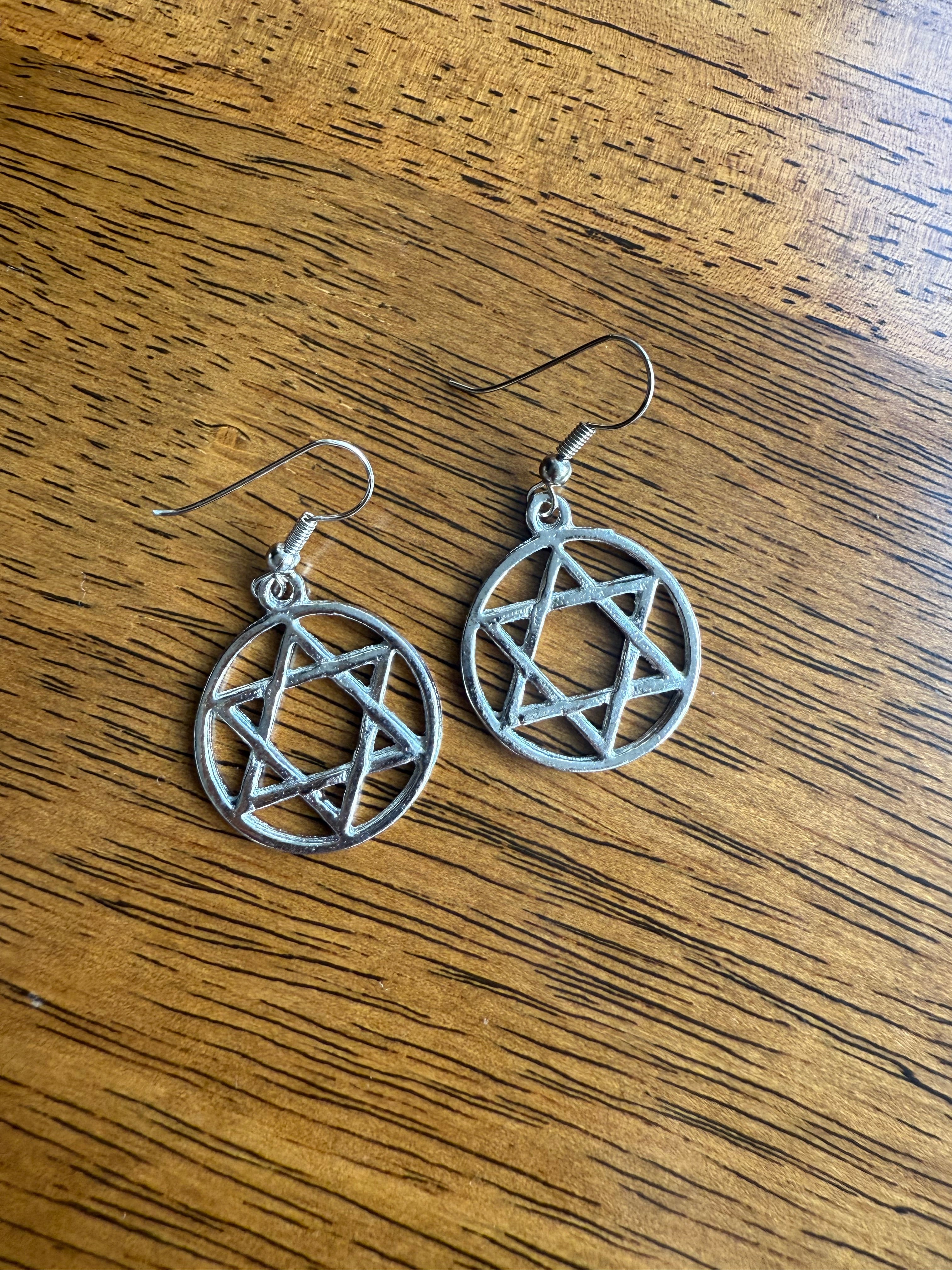 Vintage 1980s Mystical Star Drop Earrings, Deadstock – Jagged Metal